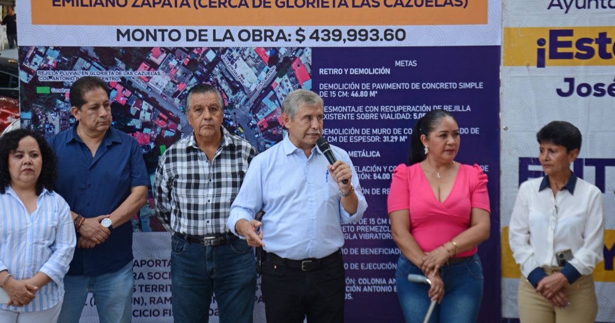 Entrega José Luis Urióstegui la rehabilitación de rejilla pluvial en la colonia Antonio Barona ...